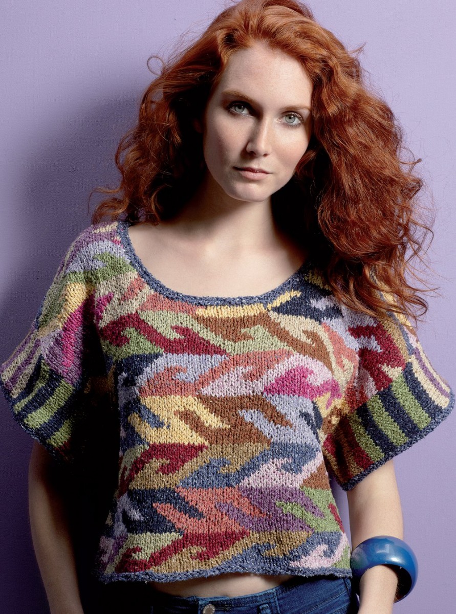 Вязаная кофточка спицами в технике интарсия Azerbaijan, Rowan 55 - Вяжи.ру